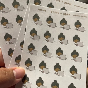 Utility Bills Printable Doodle Icon Stickers Digital Planner Sticker ...