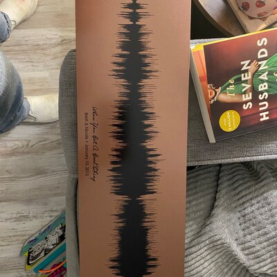 8th Anniversary Gift Bronze Anniversary Gift Sound Wave Art Wedding ...