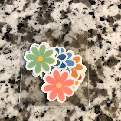 Mini Flower Sticker Set of 12 1x1 In. - Etsy