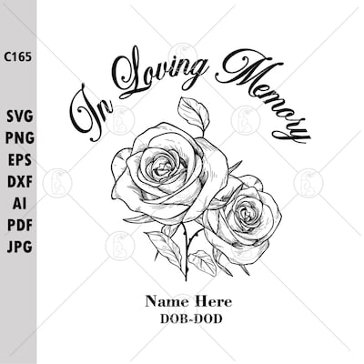 In Loving Memory Svg for Shirts, Rip Template for Tshirt, in Memory Svg ...
