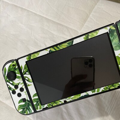 Switch Skin Leaves Switch Skin Green Nintendo Skin Floral - Etsy