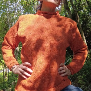 Irish Donegal Fisherman Sweater in 100% Donegal Tweed Wool - Etsy