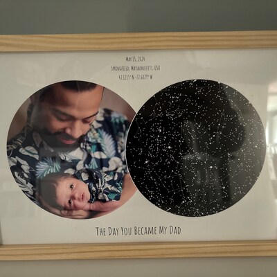 The Day You Became My Dad Star Map, Father's Day Personalized Gift ...