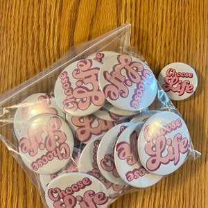 Choose Life Pro Life Pin Back Button - Etsy
