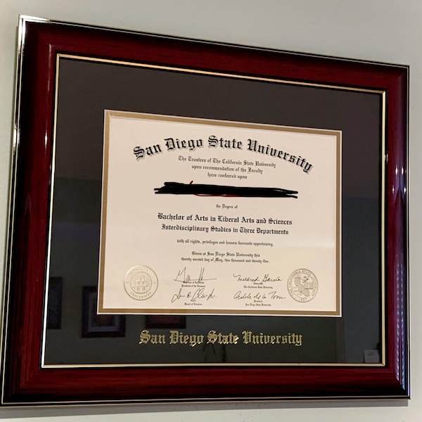 Custom Double Diploma Frame - Etsy