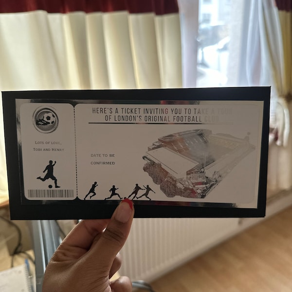 Personalised Ticket, Foil Concert Ticket, Tickets Gift, Golden Ticket ...