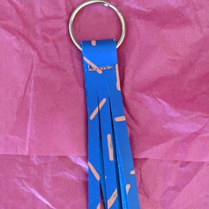 Hand Painted Leather Keyrings - Etsy