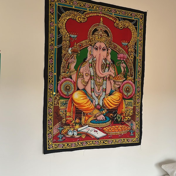 Hindu Goddess Kali Tapestry Batik Wall Hanging Indian Deity Decor ...