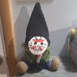 Creepy Gnome With Machete Crochet Pattern Horror Tutorial Gonk Pattern ...