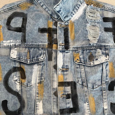 Hand Painted Denim Jacket. Unique and Original Personalized Women's ...