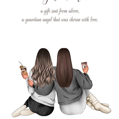 Custom Friend Prints Friends Portrait Illustration (Download Now) - Etsy
