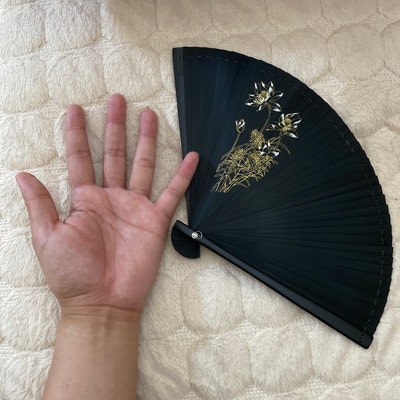 Cute Cat Bamboo Hand Fan Japanese Kawaii Handheld Folding - Etsy