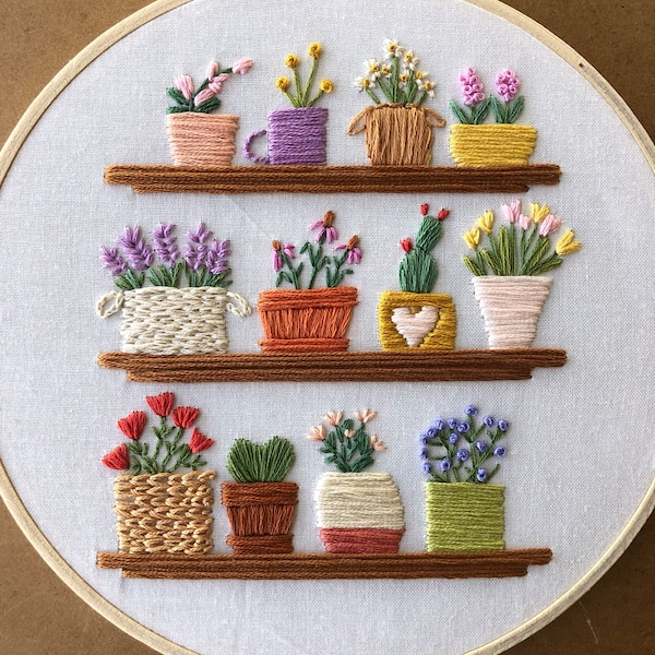 The Flower Shop Embroidery Pattern - Instant Digital Download - PDF ...