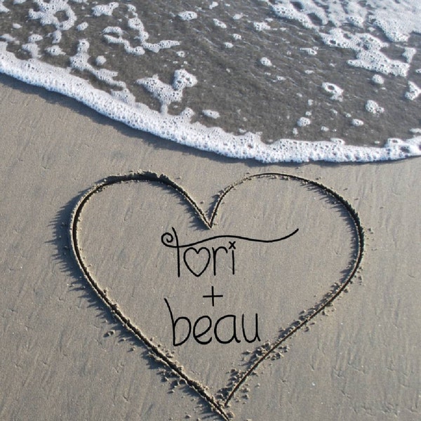 5x7 PRINT Your Name or Any Message You'd Like Written in the REAL Beach ...