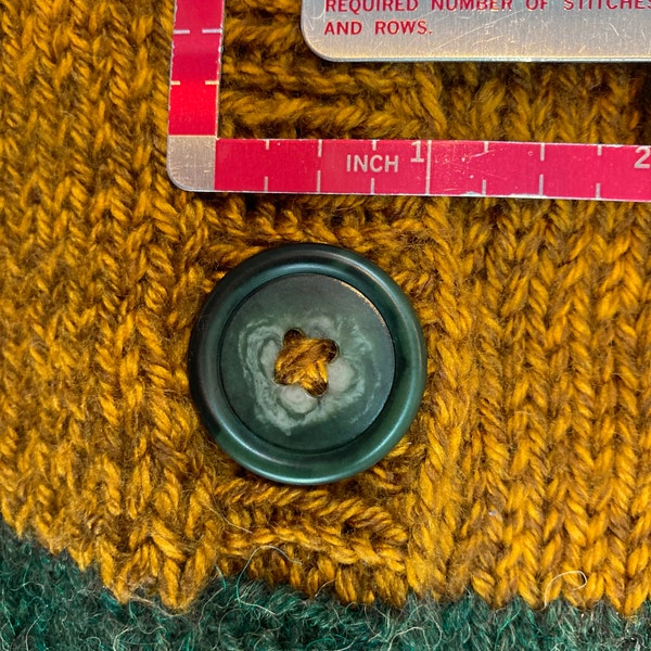 Italian Hunter Green 4 HOLE Buttons 1-1/8” Sage/green Two Tone Buttons ...