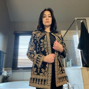 Long Sulu Style Embroidery Jacket Palestinian Jordanian Heritage ...