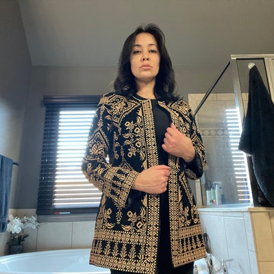 Jumpsuit Overwhole With a Skirt Traditional Embroidered Palestinian ...