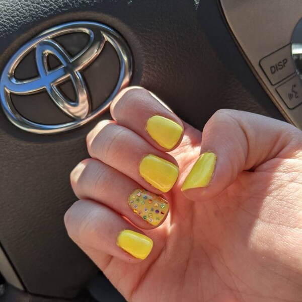 Golden Hour- Dip Powder, Yellow Dip Powder, Nail Dip Powder, Acrylic ...