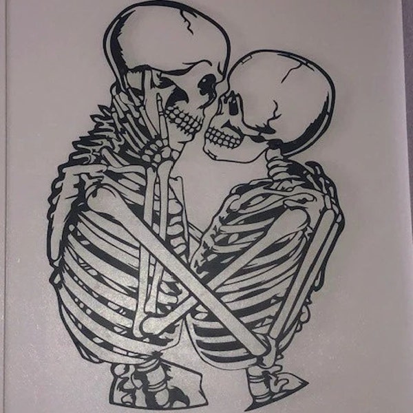 Couple Skeleton Metal Wall Art, Skeleton Lovers Wall Decor, Soulmate ...