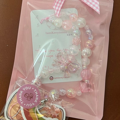 Pink Bow Tie Phone Charm Strap, Phone Lanyard, Phone Accessory, Gift ...