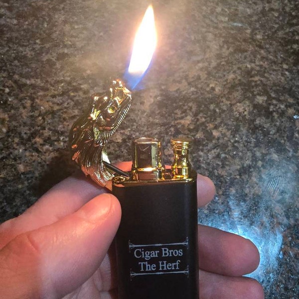 Personalized Dragon Lighter With Two Flames - Refillable Windproof ...