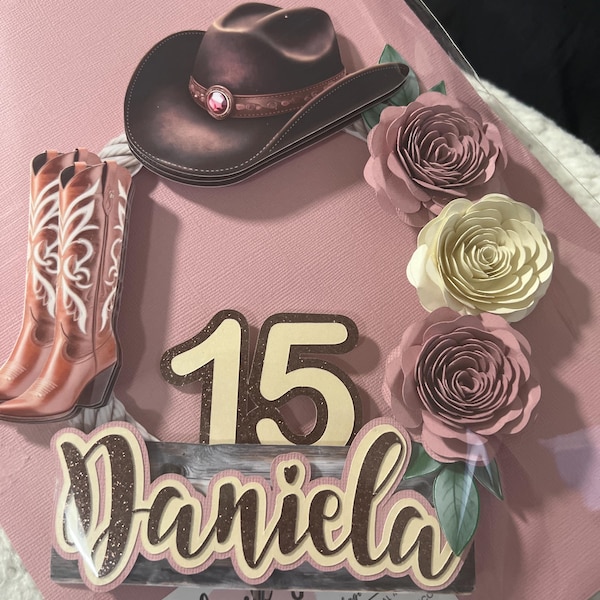 Space Cowgirl Cake Topper: Galactic Western Bridal Shower Decoration ...
