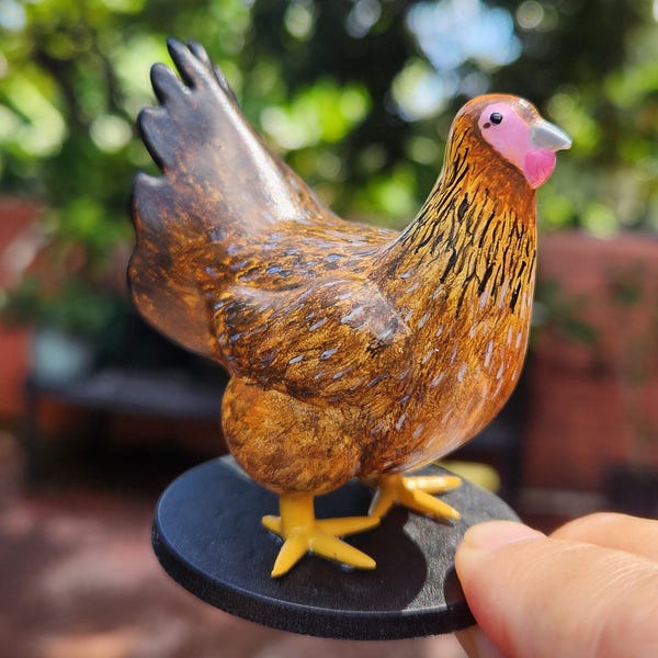 Silver Laced Wyandotte Hen Figure or Ornament - Hand Painted Chicken - Etsy