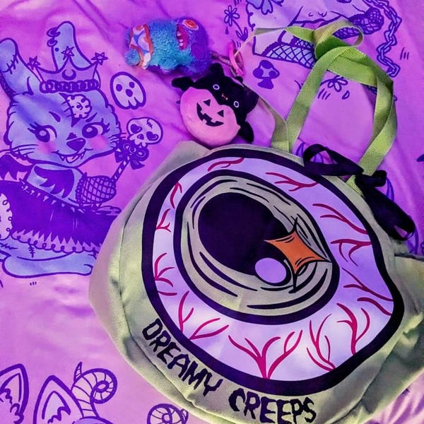 Eyeball Bag Creepy Cute Circle Tote Bag - Etsy