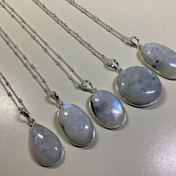 Natural Moonstone Gemstone Bezel Pendants / Wholesale Pendants / Bulk ...