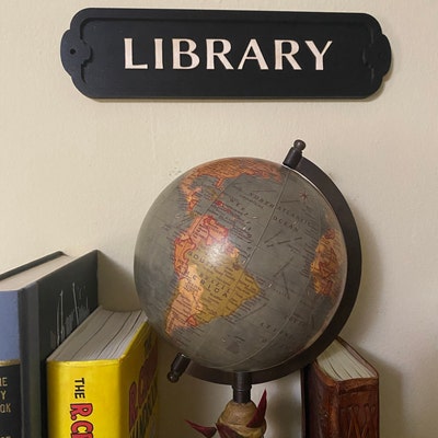 Wood Library Door Sign. Closet Sign. Vintage Style Wall Plate. - Etsy