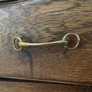 Vintage Solid Brass Snaffle Bit Drawer Pull - Etsy