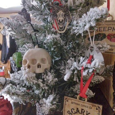 Conjoined Skull Tree Ornament Gothic Holiday Home Decor 3D Printed - Etsy