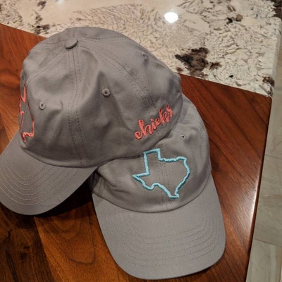 Monogrammed Texas Hat Texas State Baseball Cap State Outline - Etsy