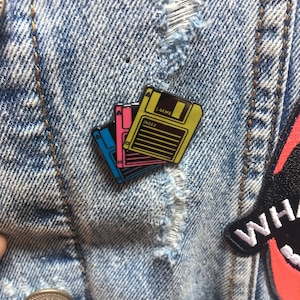 Floppy Disks Enamel Pin - Etsy