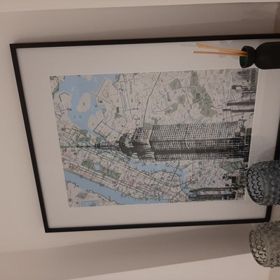 Brooklyn Bridge B/W, NYC Pocket Art, New York Map, New York Print, NYC ...