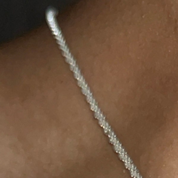 925 Sterling Silver Sparkle Glitter Margarita Twisted Rock Chain ...