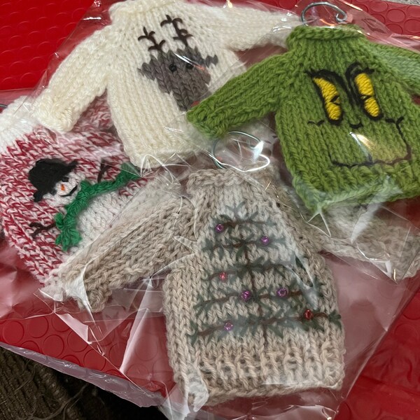 Knitting Pattern for Mini Sweater Ornament - Etsy