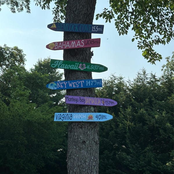 Personalized Destination Outdoor Signs - Personalized Arrow Signs for ...
