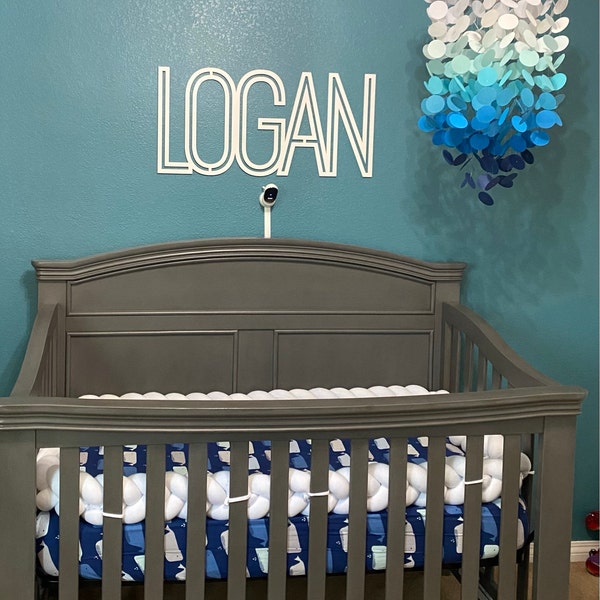 Ocean Ombre Floating Dot Mobile (large) - Gray, White, Blue // Nursery ...