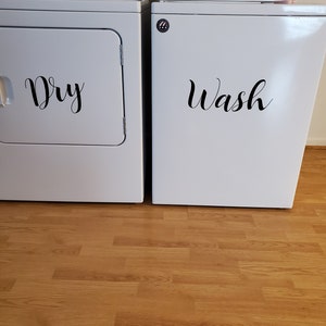 Set of 2 decals wash and dry decal for washer and dryer | Etsy