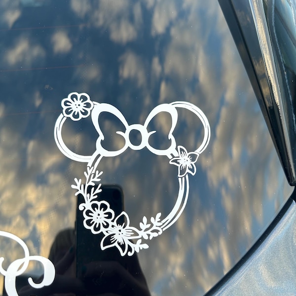 Minnie Mouse Decal, Car Decal, Wall Decal, Laptop Stickers, Vinyl Decal ...
