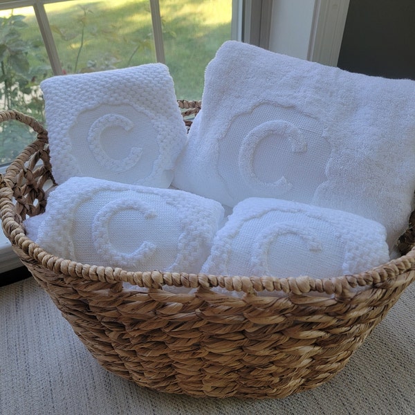 Embossed Machine Embroidery Alphabet, Monogram Towel Font, 5 Sizes, A-Z ...