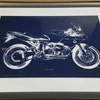 Moto Guzzi Cafe Racer Blueprint Art Print 12x8 to 60x41 In - Etsy
