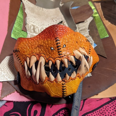 PDF Pattern Leather Teeth Monster Mask - Etsy