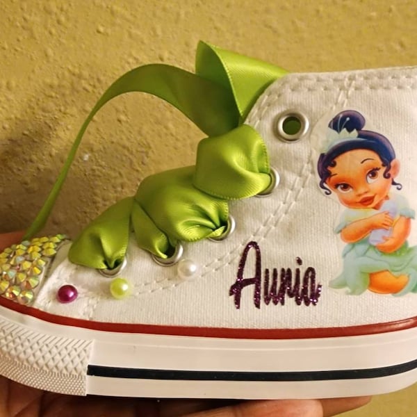 Baby Princess Tiana Bling Shoes, Princess and the Frog Sneakers Shoes ...