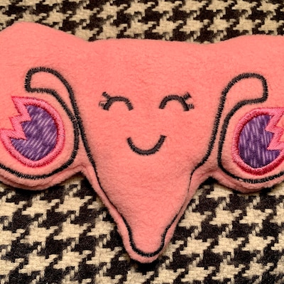 Period Heat Pad , Mindy the Menstrual Pal , Uterus Plush , Cramp Relief ...