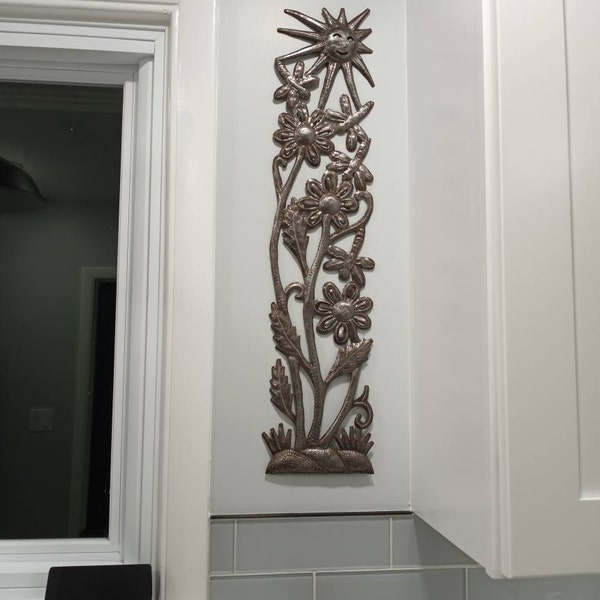 Painted Brighten Your Day Metal Wall Art. Handmade in Haiti. Recycled ...