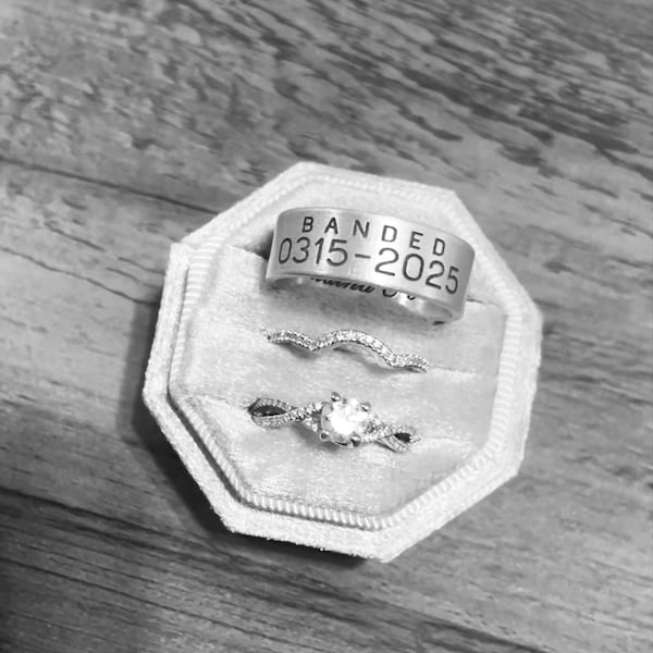 Duck Band Wedding Ring, Mens Banded Ring, Waterfowl Wedding Ring ...