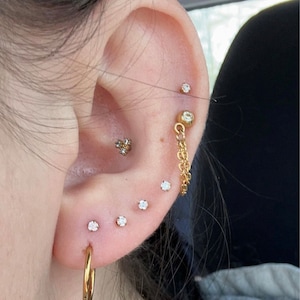 Angel Wings Piercing single Mix Marquise Cz Piercing 925 - Etsy