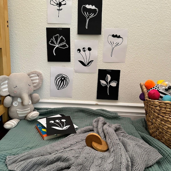 Nature Flash Cards Printable Templates / Hand Painted Montessori Cards ...